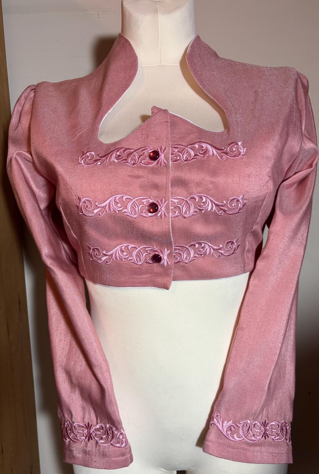 Ladies Regency Style Spencer Jacket. Embroidered Cropped Jacket. Jane ...
