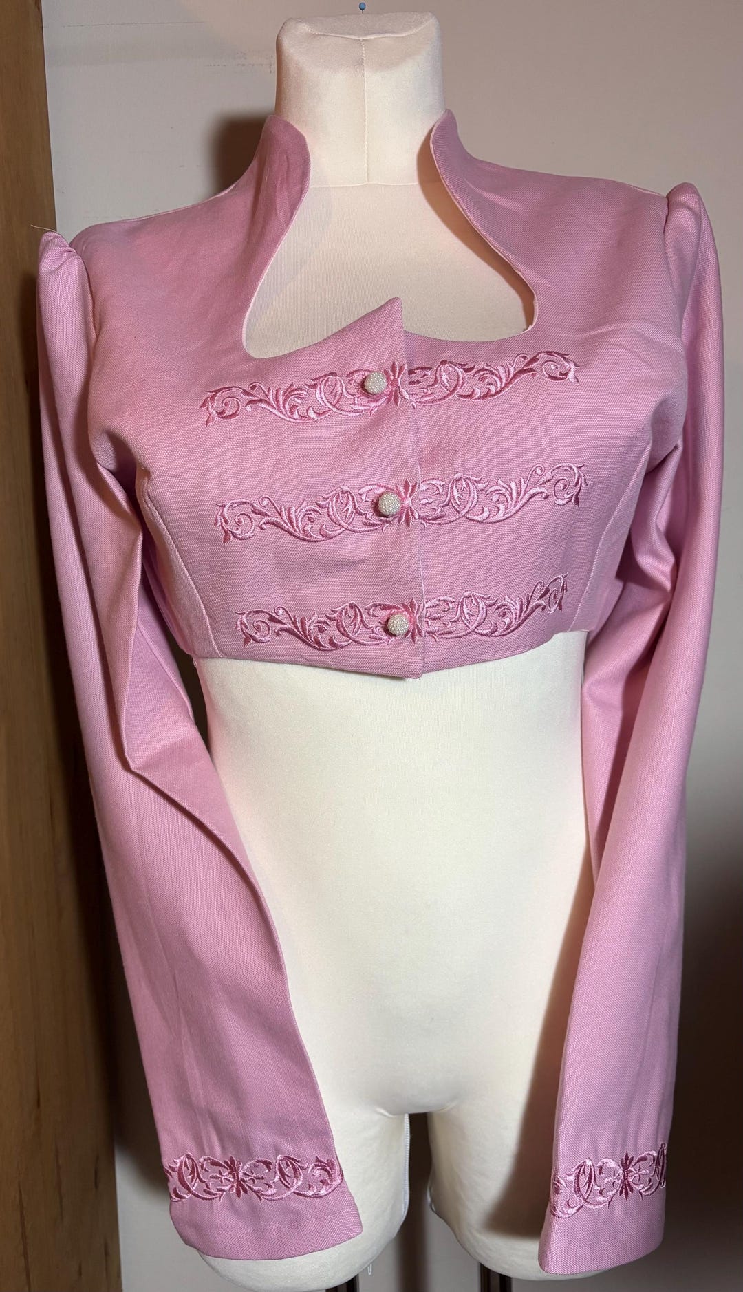 Ladies Regency Style Spencer Jacket. Embroidered Cropped Jacket. Jane ...