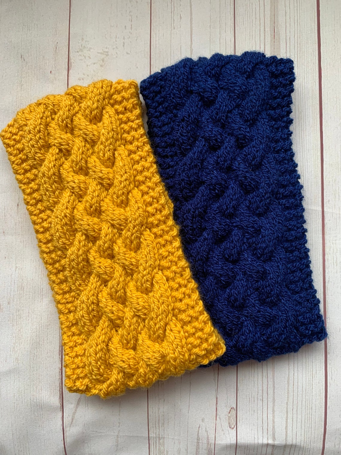 Cable Knit Ear Warmer Headband In Various Colours Etsy