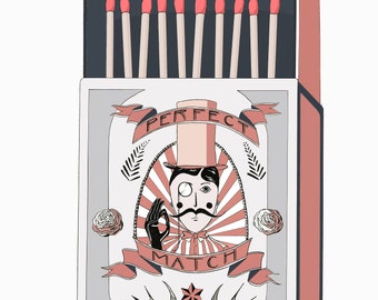 Perfect Match A4 Art Print // Anniversary // Wedding // Recycled Paper ...