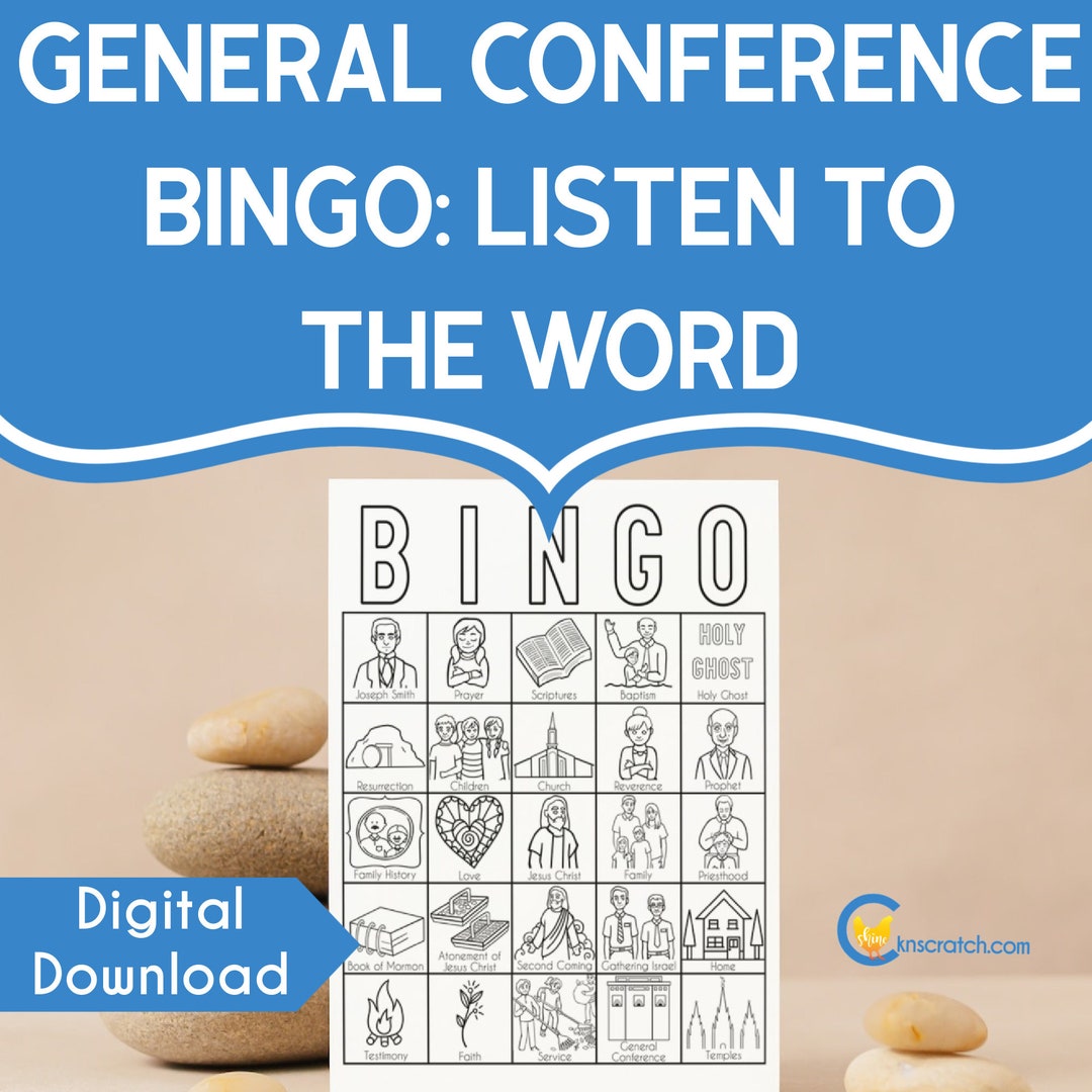 General Conference Bingo: Listen to the Word (for Latter-day Saints ...