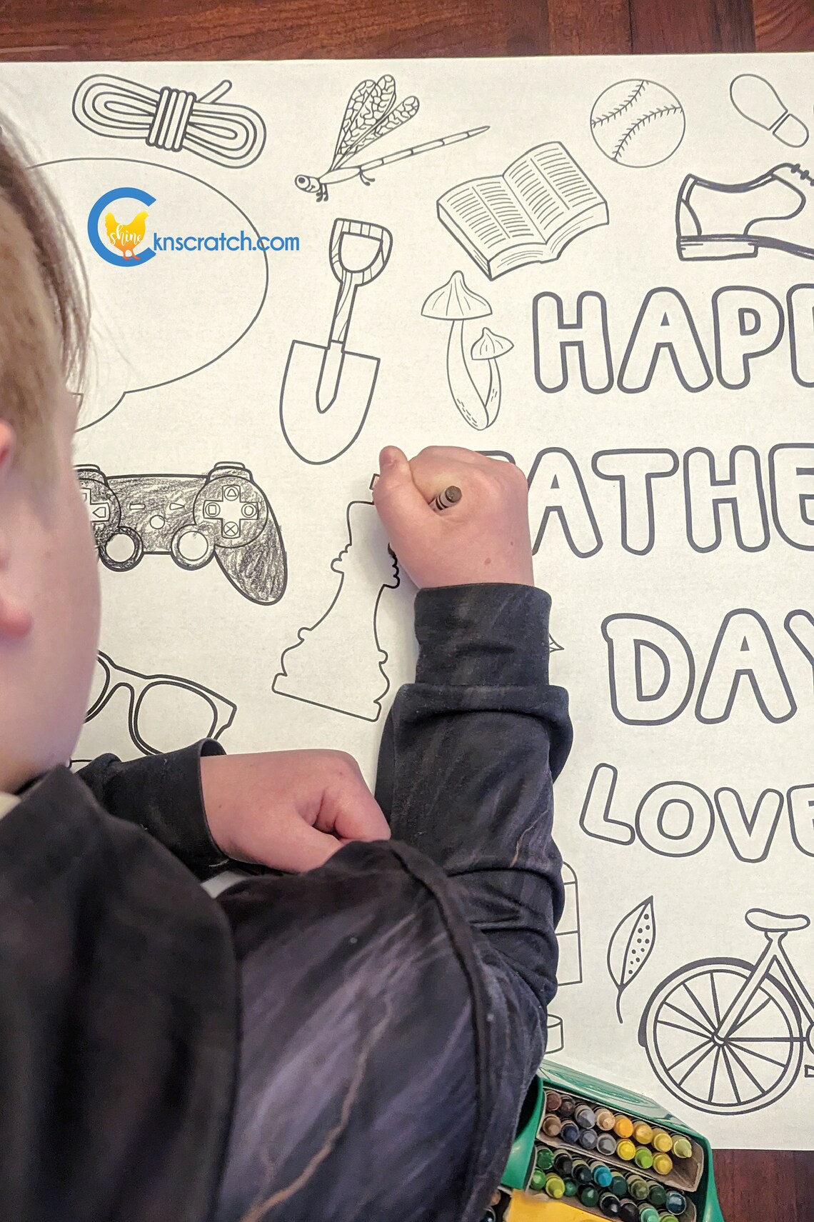 Happy Father's Day Giant Coloring Poster for Kids to Celebrate Their ...
