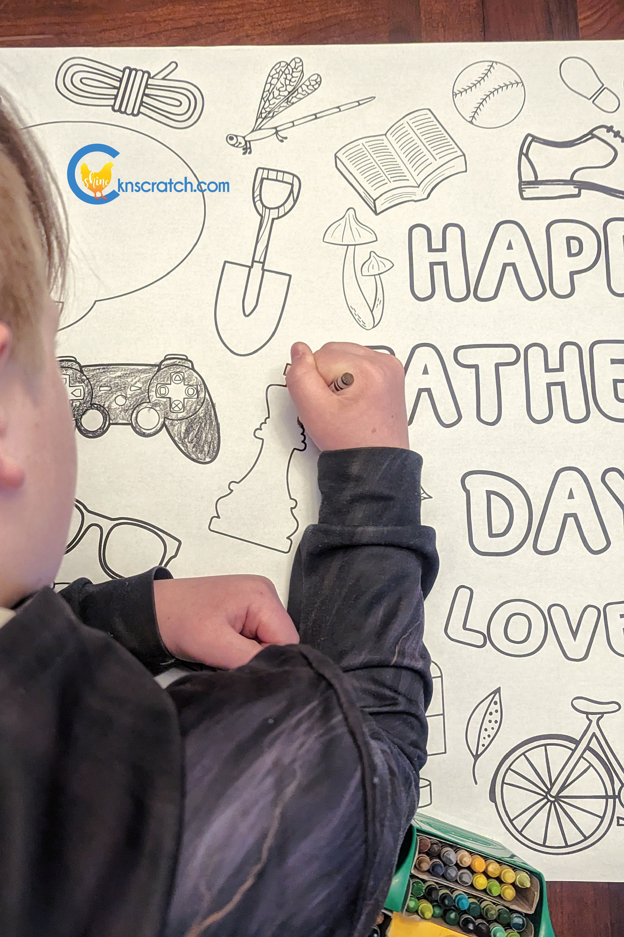 Happy Father's Day Giant Coloring Poster for Kids to Celebrate Their ...
