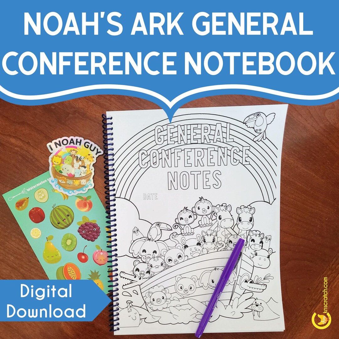 Noah’s Ark General Conference Coloring Notebook | LDS Tween Activity ...