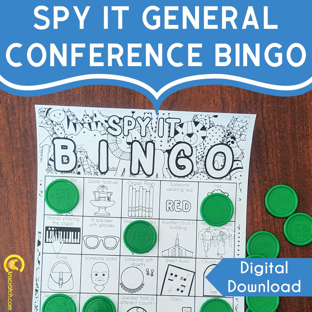 General Conference Bingo: Spy It for Latter-day Saint Kids- Instant ...