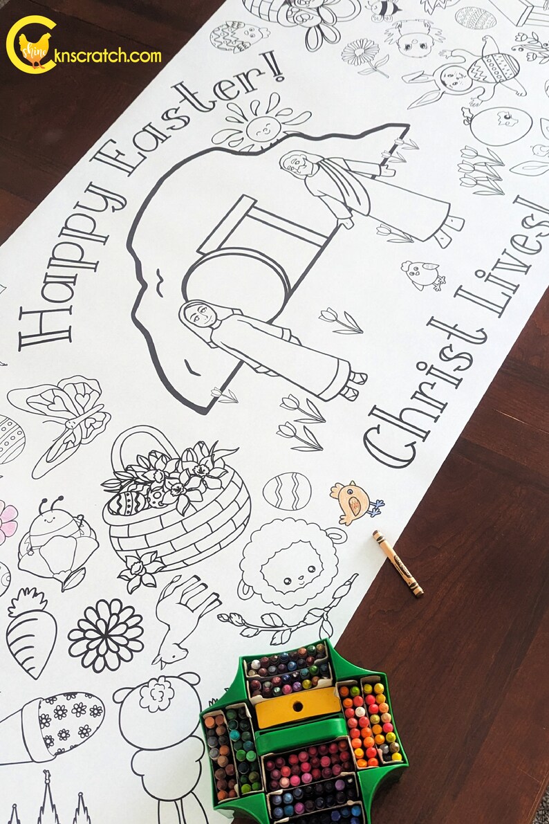 Easter Coloring Poster (6 Feet) for Families Celebrating the ...