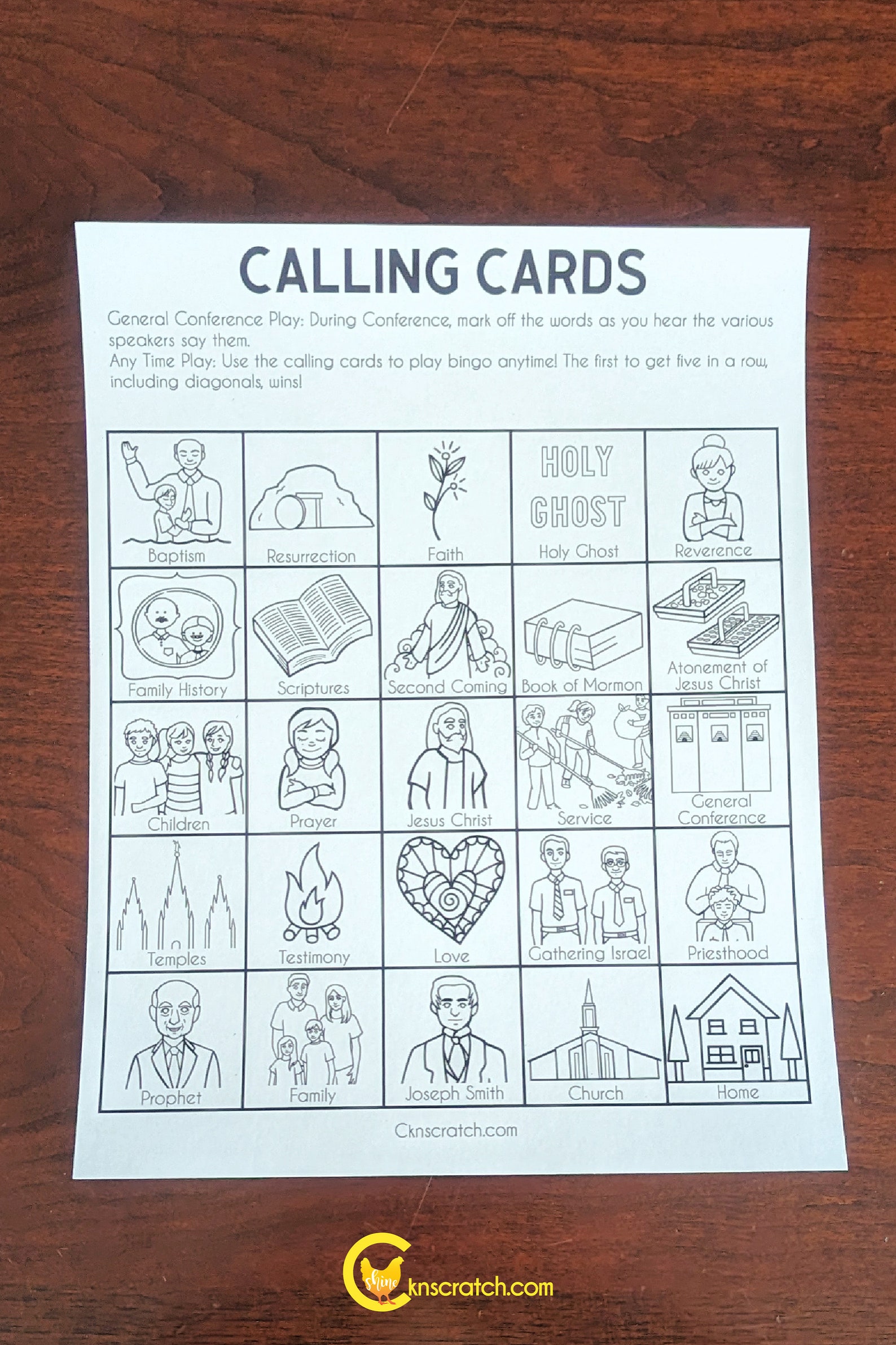 General Conference Bingo: Listen to the Word (for Latter-day Saints ...
