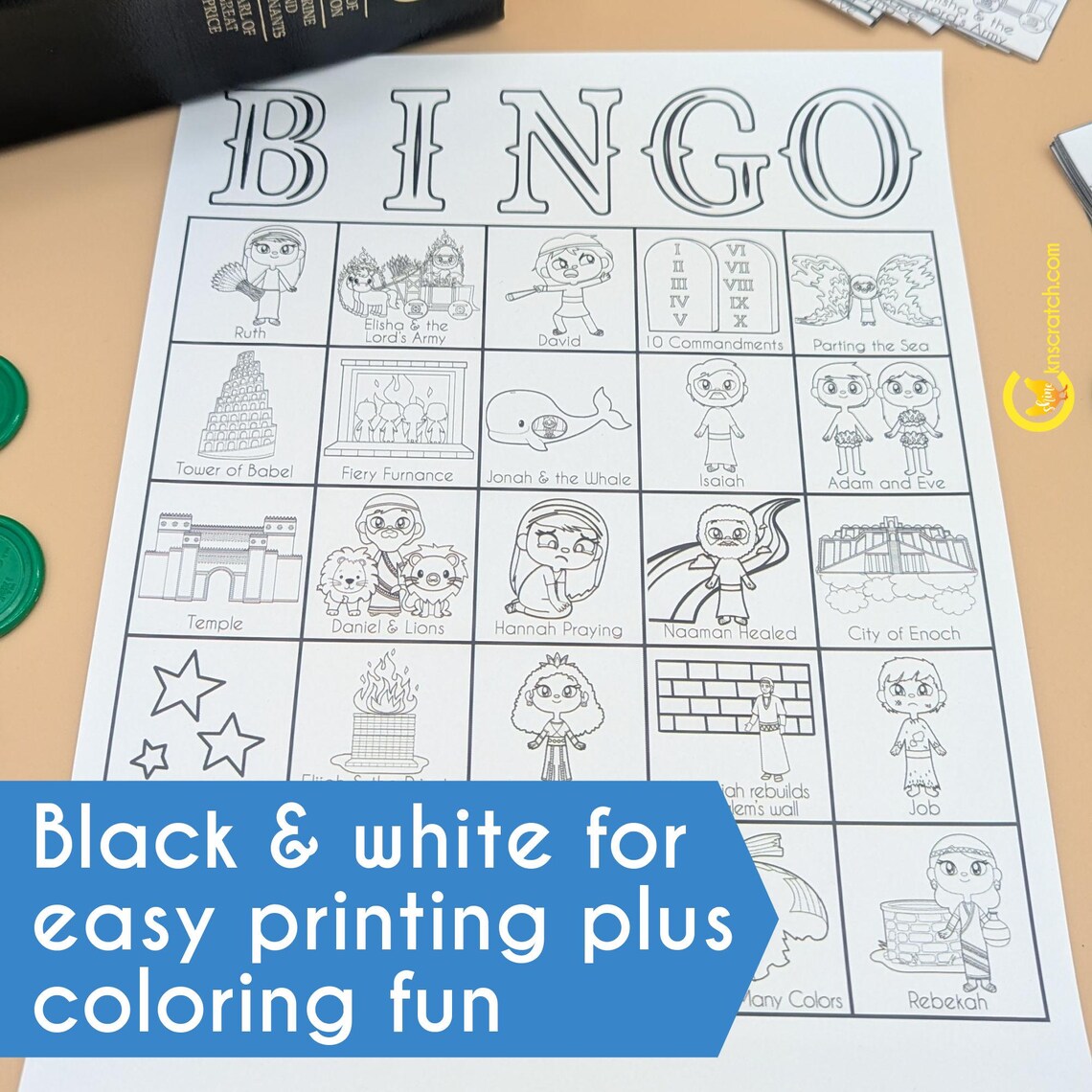 Old Testament Bingo Game | LDS Bible Game for Kids & Families | Church ...