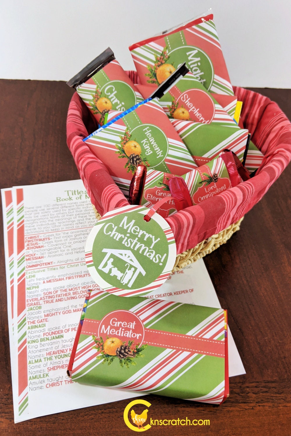 Names of Jesus Christmas Candy Wrappers - Book of Mormon (digital ...
