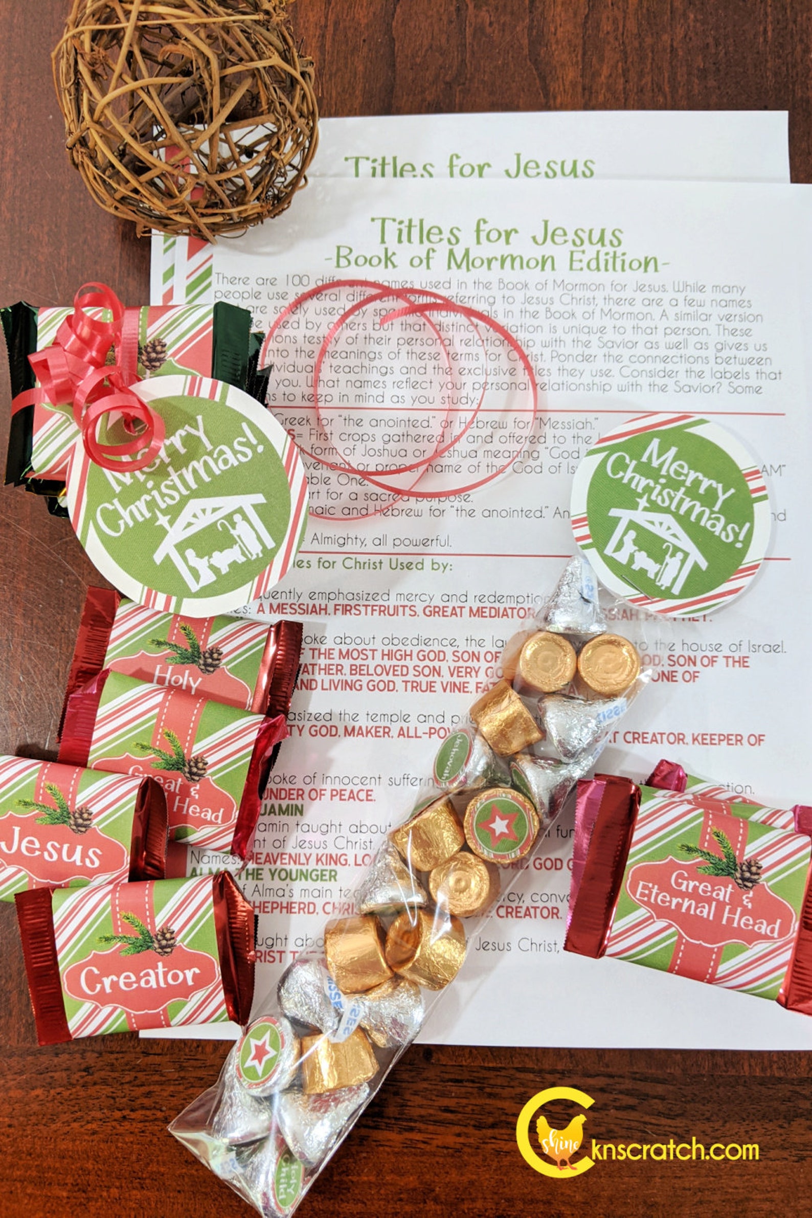Names of Jesus Christmas Candy Wrappers - Book of Mormon (digital ...