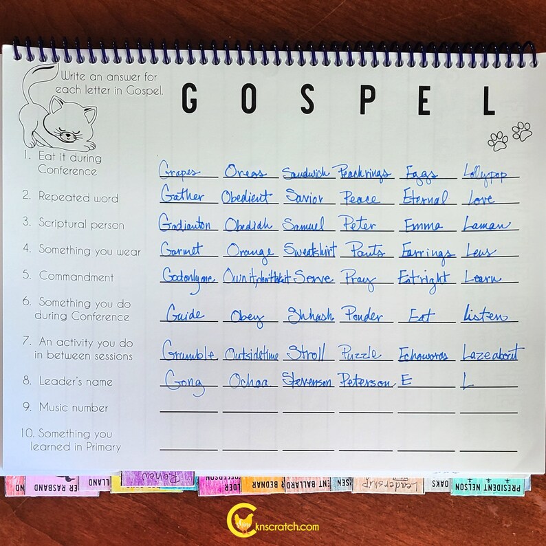 Fall LDS General Conference Coloring Notebook for Latter-day Saints ...