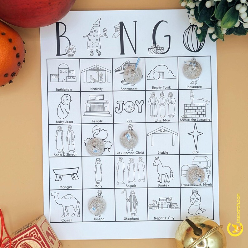 LDS Nativity Bingo Game | Christmas Holiday Activity (digital Download ...