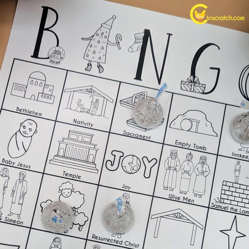 LDS Nativity Bingo Game | Christmas Holiday Activity (digital Download ...