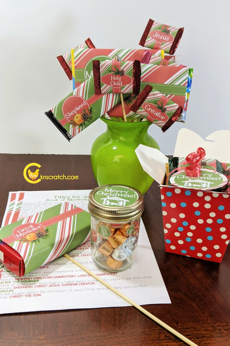 Names of Jesus Christmas Candy Wrappers - Book of Mormon (digital ...