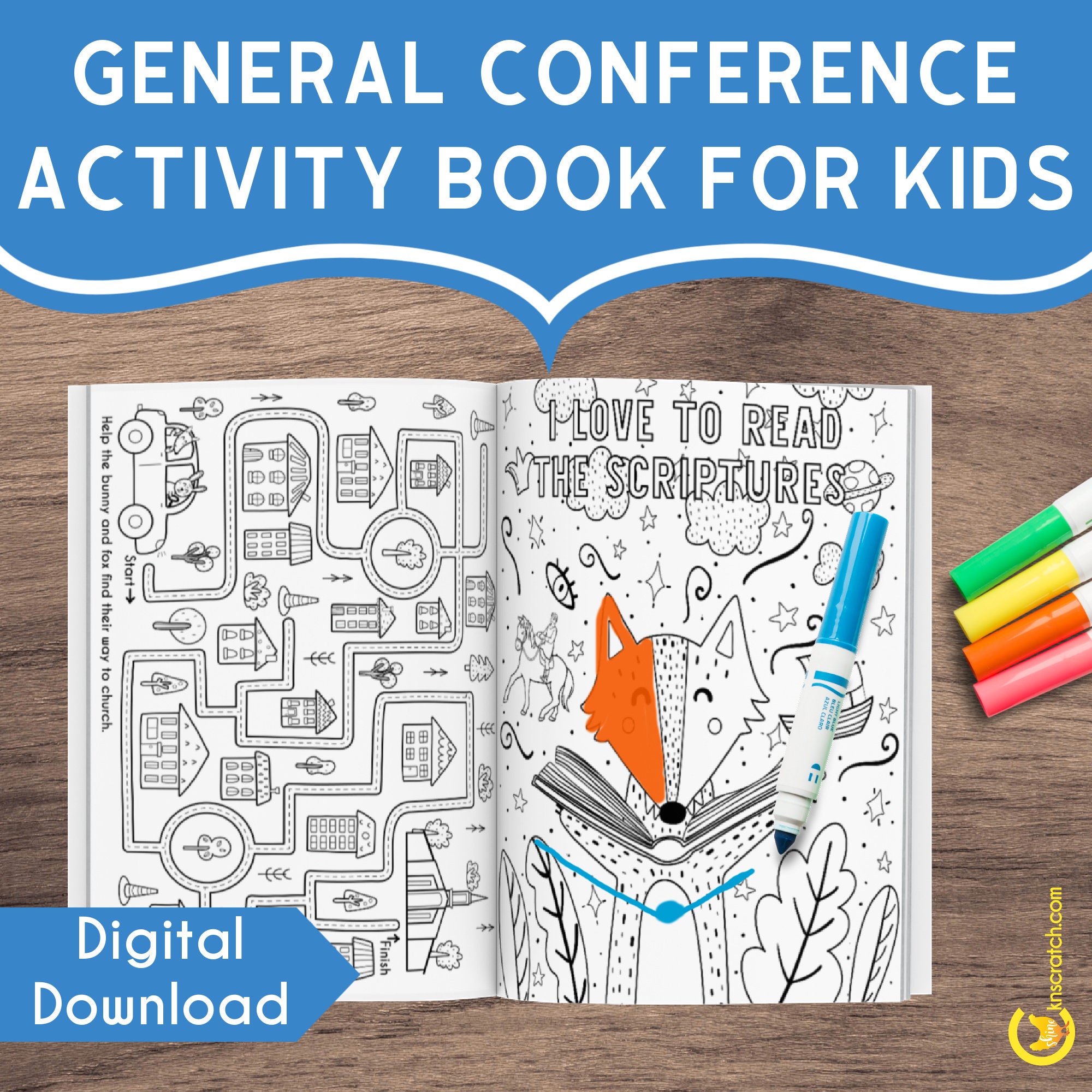 LDS General Conference Activity Book for Kids - Etsy