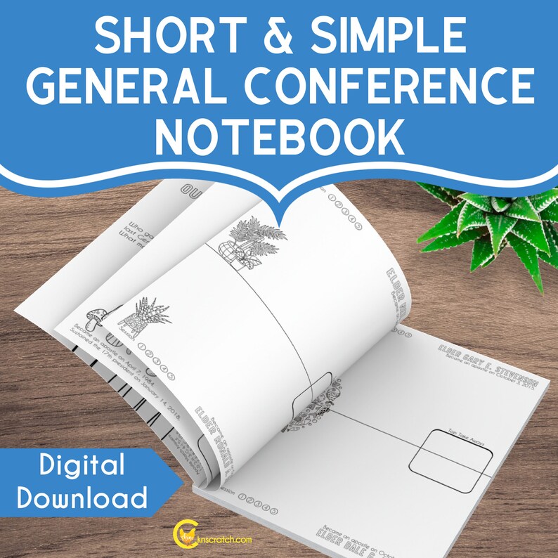 Simple LDS General Conference Notebook for Those That Don't Take a Lot ...