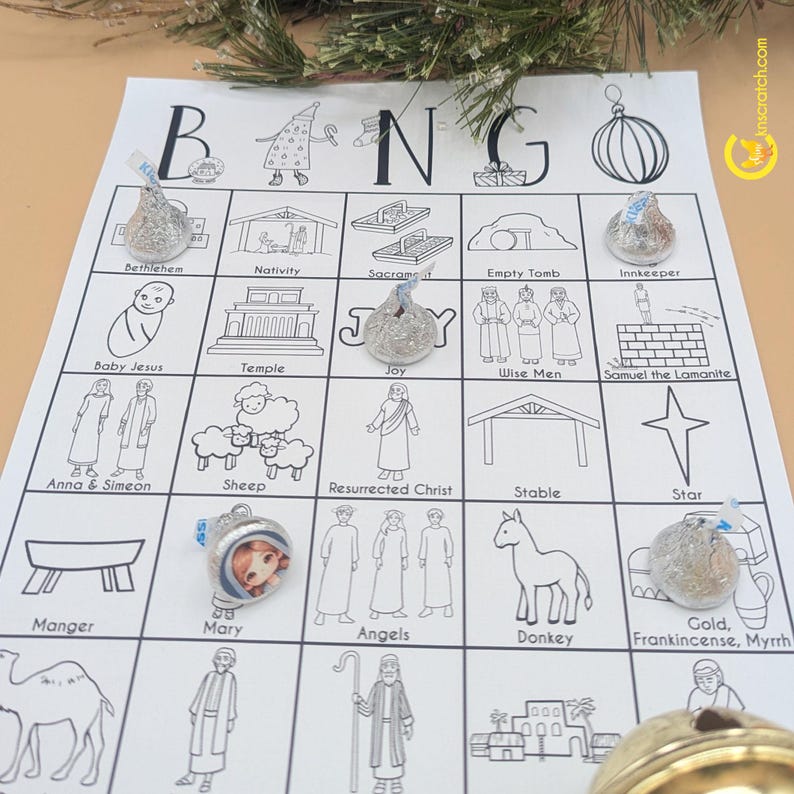 LDS Nativity Bingo Game | Christmas Holiday Activity (digital Download ...