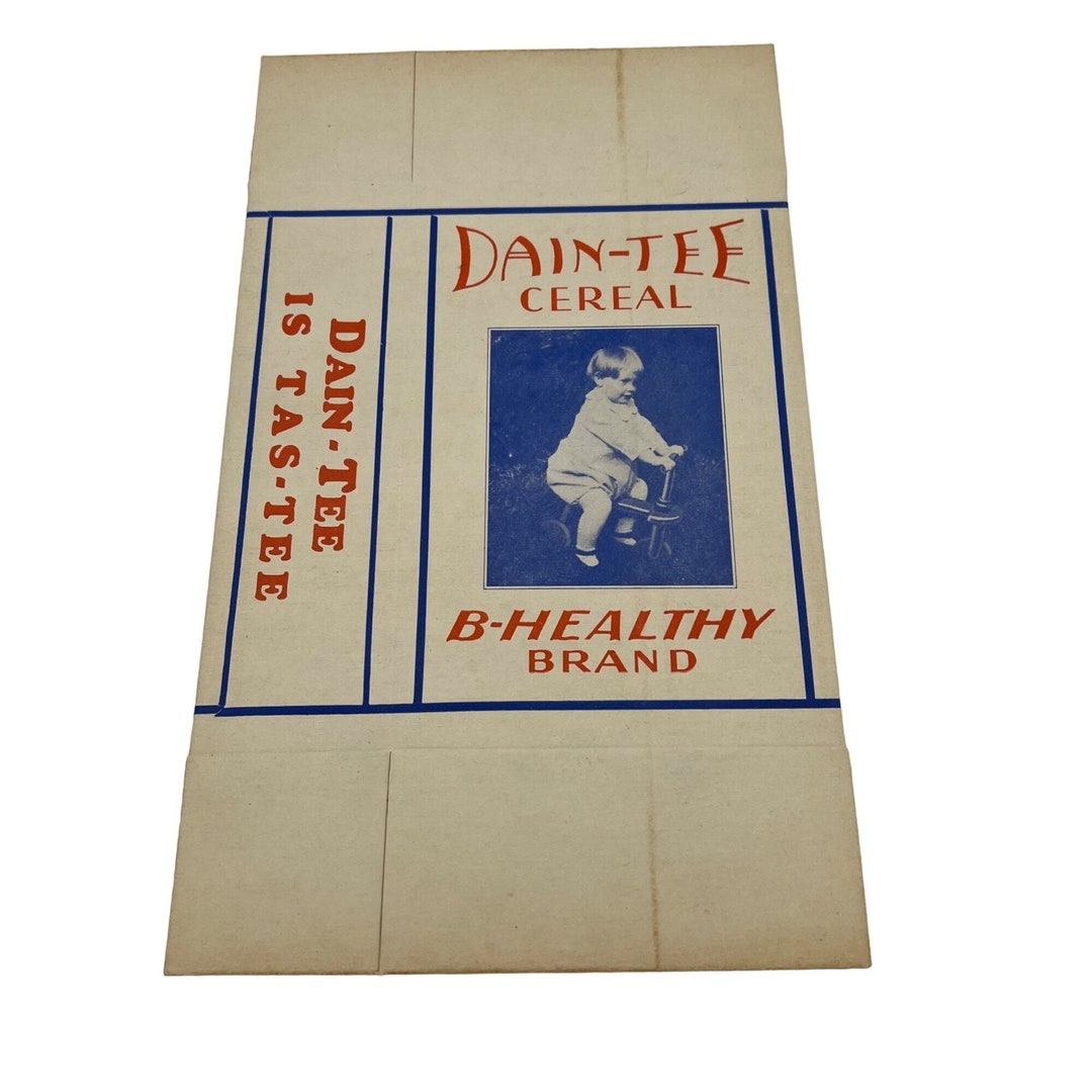 Vintage Dain-tee Cereal Box B-healthy Brand Plymouth Food Products ...