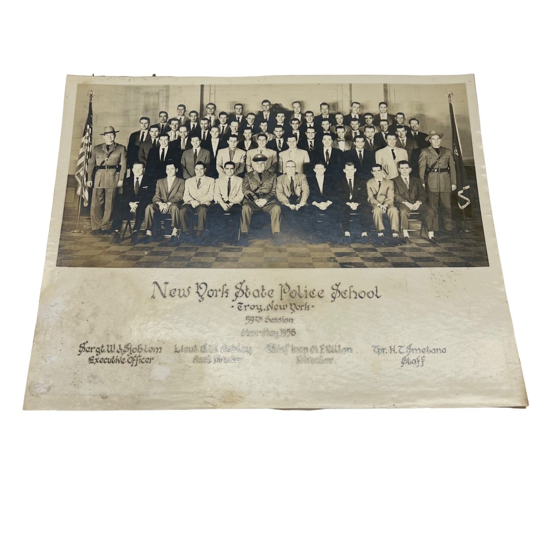 1958 New York State Police School Photo Troy New York 59th Session 10 ...