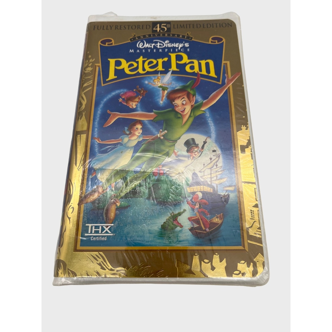 1998 Peter Pan VHS Tape Walt Disney's Masterpiece Collection 45th Anniversary - Etsy