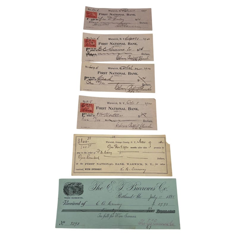 Old Bank Checks - Etsy