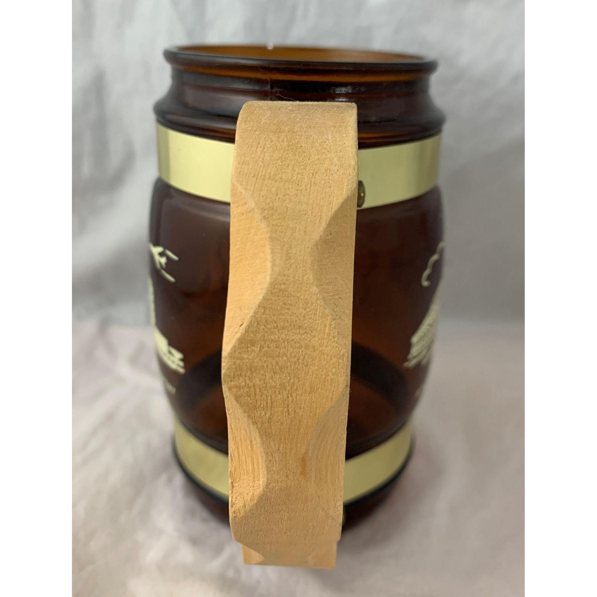 Vintage Atlanta Barrel Mug W/ Wood Handle Siesta Ware - Etsy