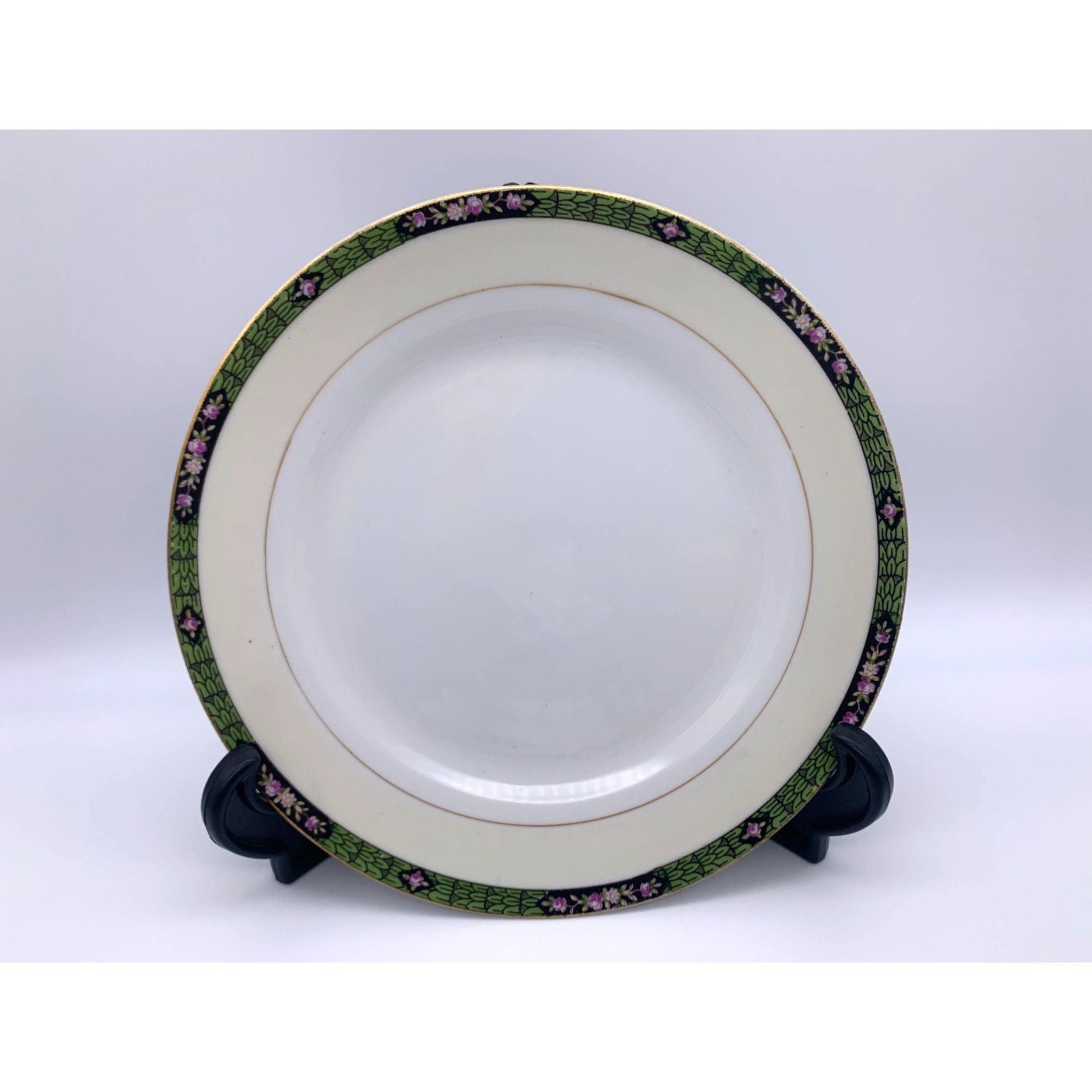 Vintage Noritake Pair Salad Plates Cherry Blossom Back Stamp Ca 1924 - Etsy