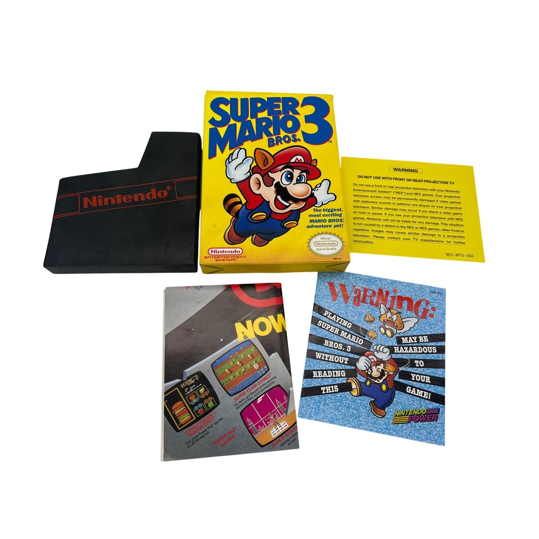NES Super Mario Bros 3 Original Box + Inserts No Game Manual Standard ...