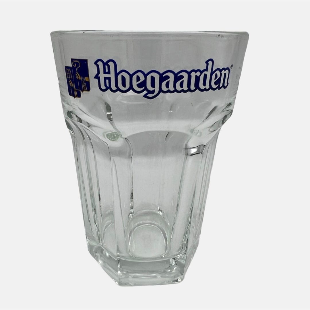Hoegaarden 0.25L Beer Glass Clear Hexagonal Design Belgium Brewery 5 ...