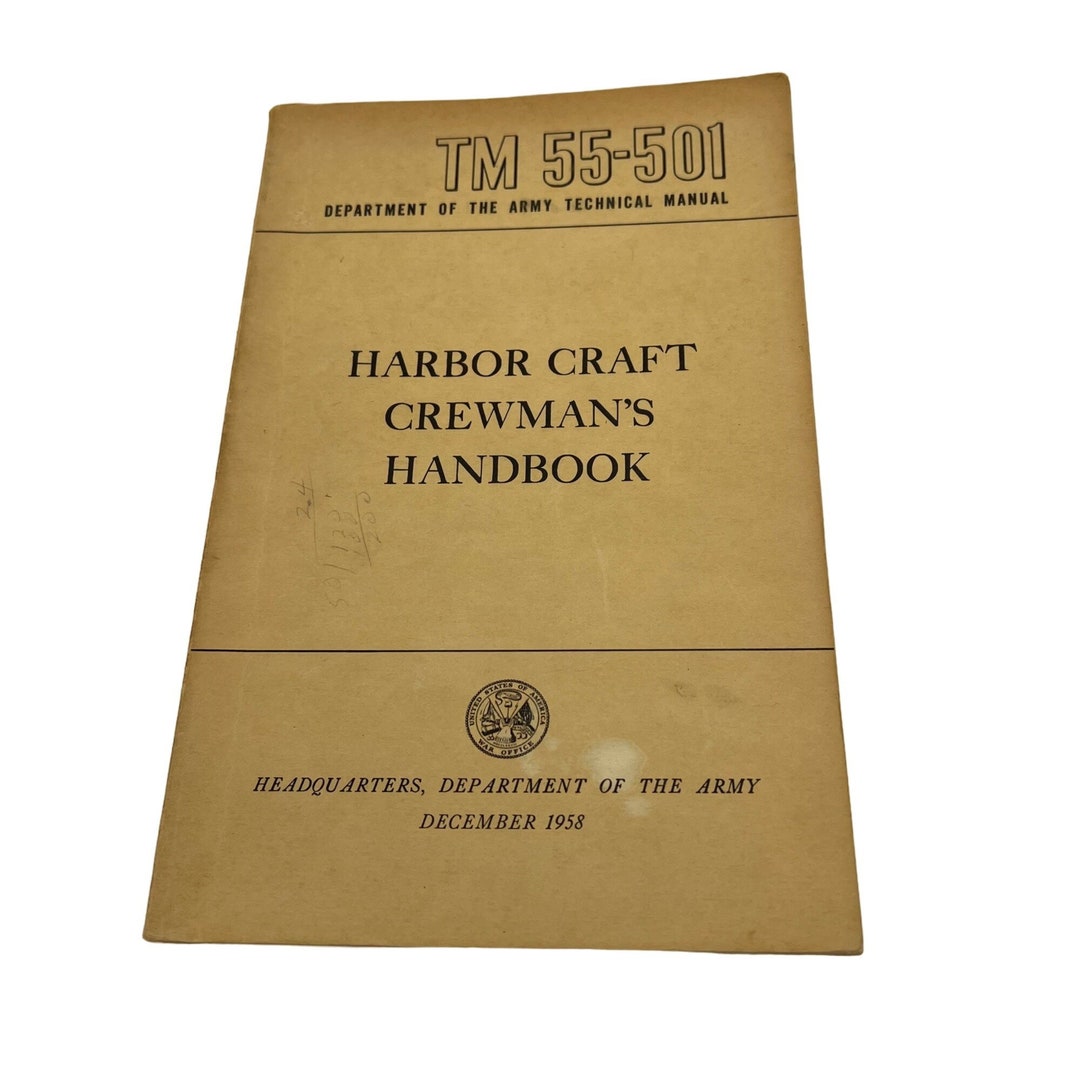 1958 Harbor Craft Crewmans Handbook TM 55-501 Army Technical Manual - Etsy