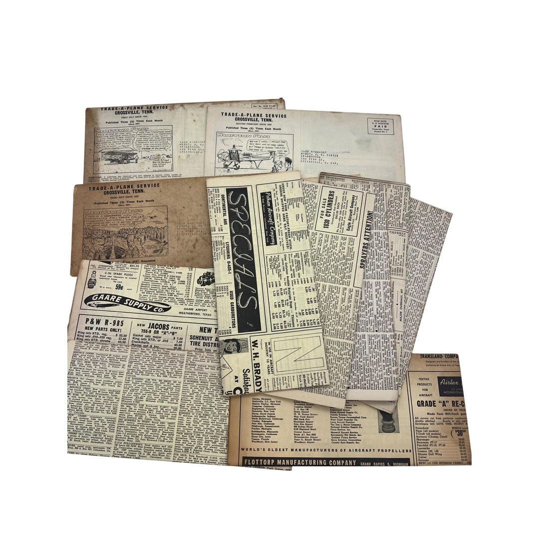 Vintage 1955-56 Trade-a-plane Newspaper Lot: Aviation Ephemera - Etsy