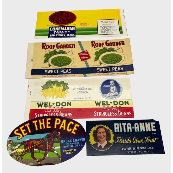 Vintage Can Labels - Etsy