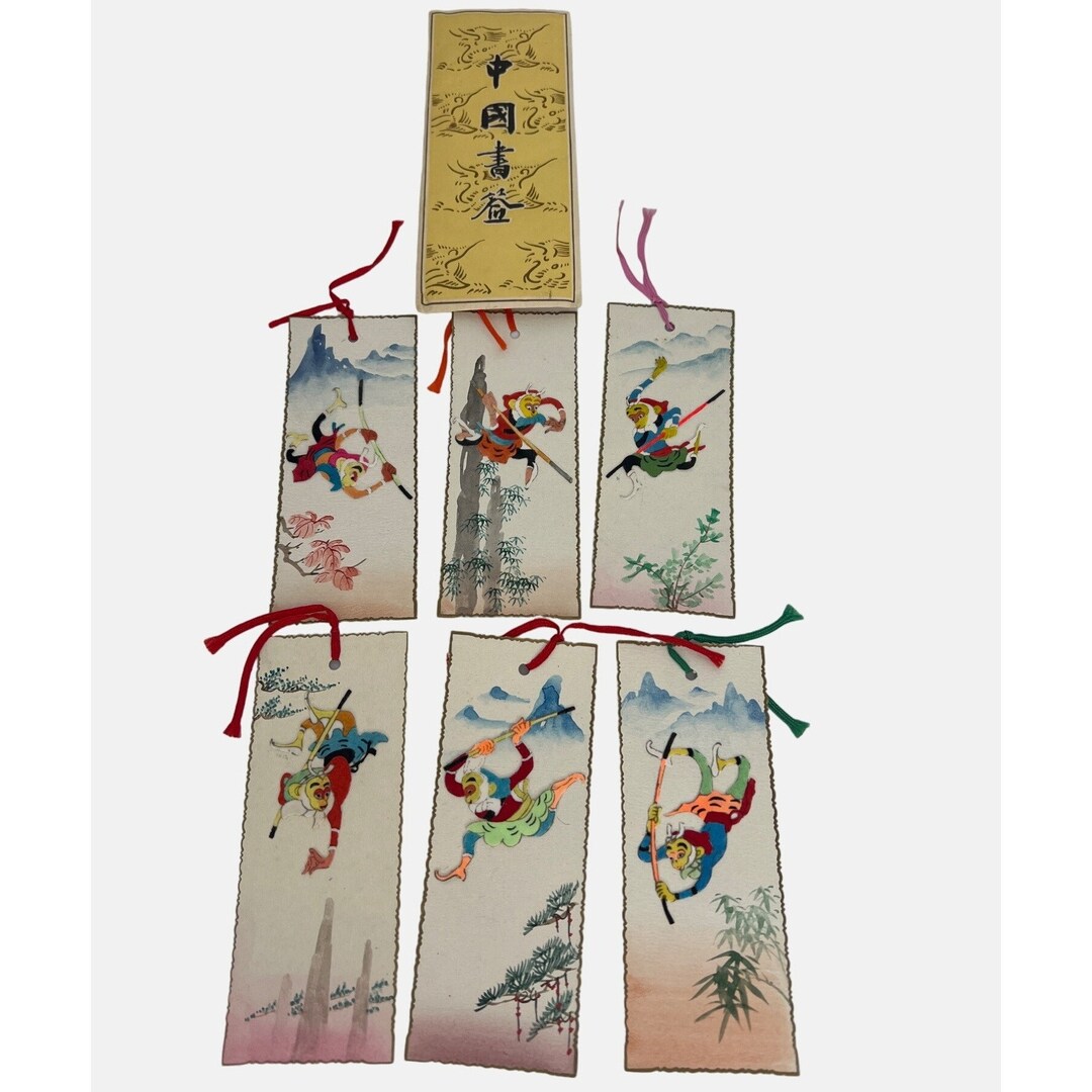 6 Vintage Chinese Acrobats Handmade Bookmarks People's Republic of ...