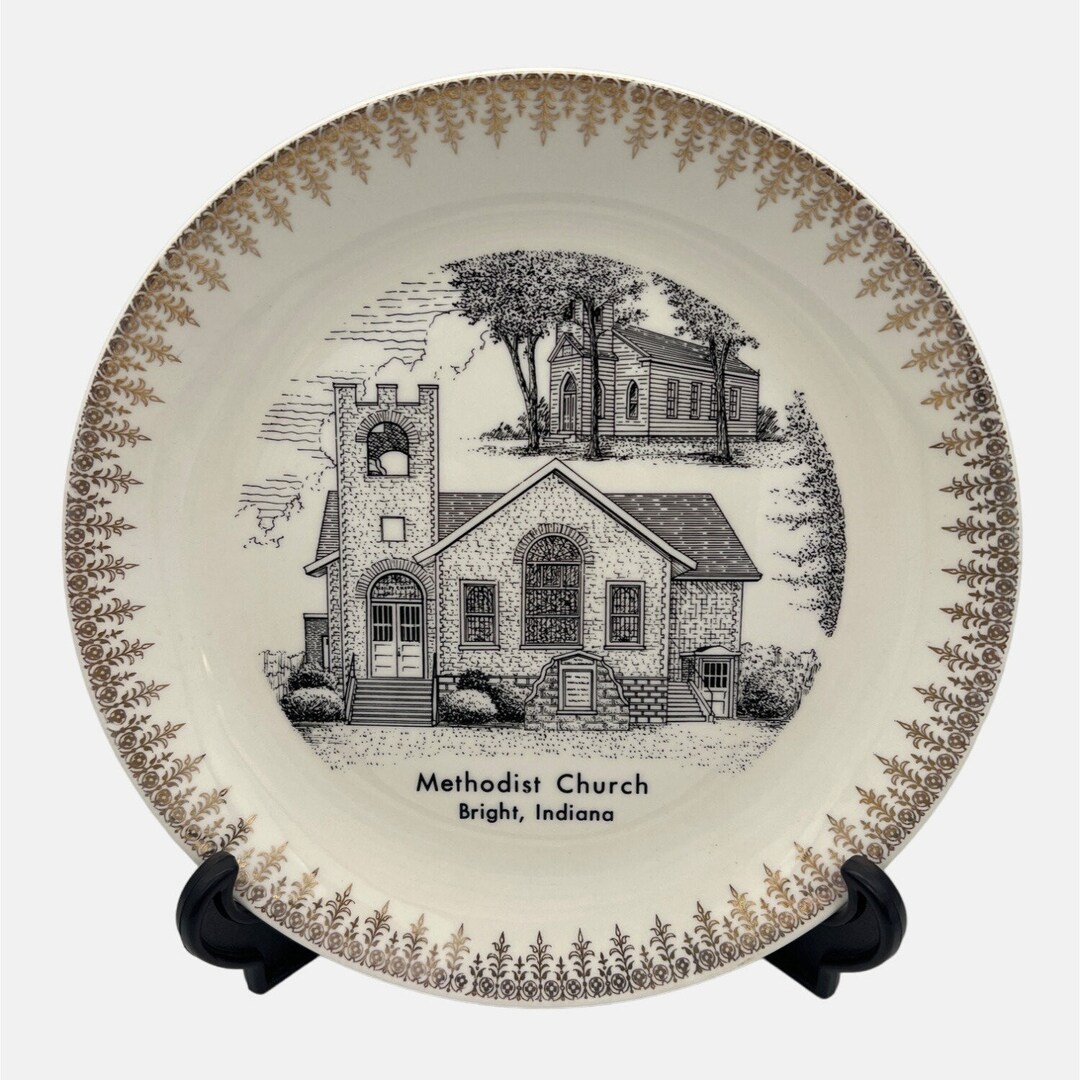 1960s Methodist Church Bright Indiana Collectible Plate World Wide Art ...