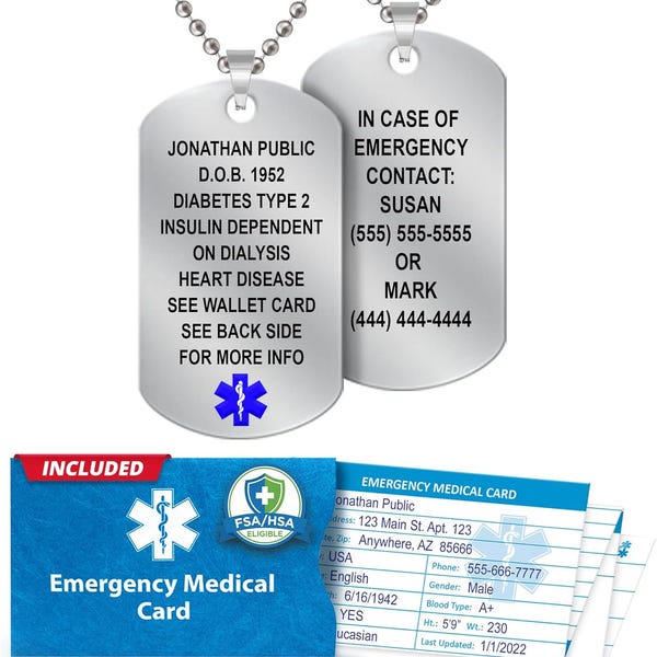 Medical Id Necklace - Etsy