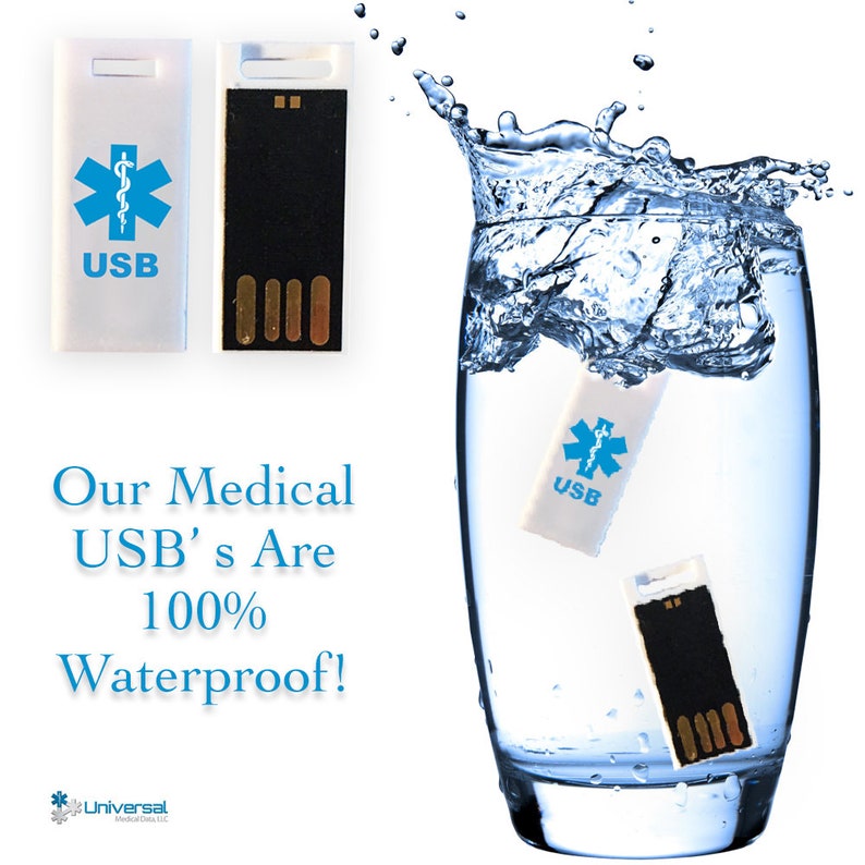 2 GB Medical Alert USB Fits Elite, Messenger and Hologram USB Bracelets ...