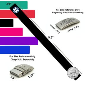 Medical Alert Sport Bracelet Replacement Band – Silicone, Various ...