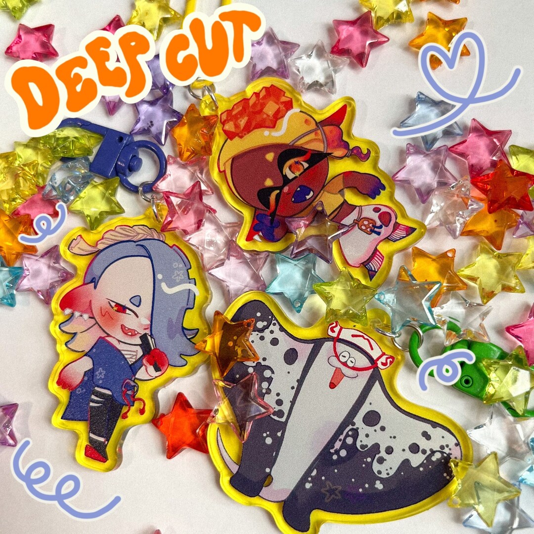 Splatoon 3 Deep Cut Colorful Acrylic Charms Shiver Frye - Etsy