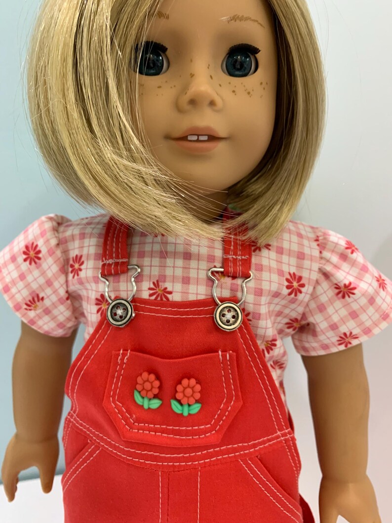 Red Overalls and Shirt for Your American Girl or 18 Doll.overalls Have ...