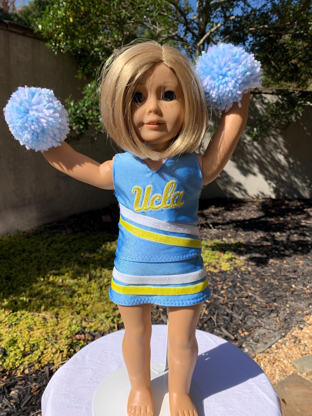 UCLA Cheer Outfit for Your American Girl or 18 Doll. Pom Poms Are ...