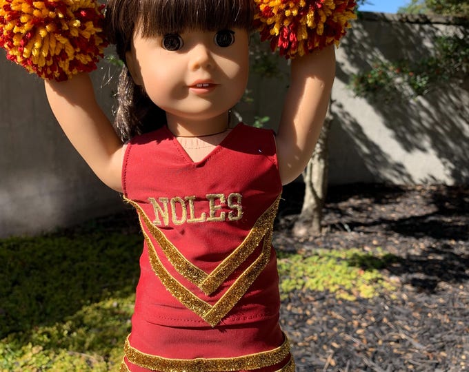 FSU Cheer Outfit for Your American Girl or 18" Doll. Pom Poms Included ...