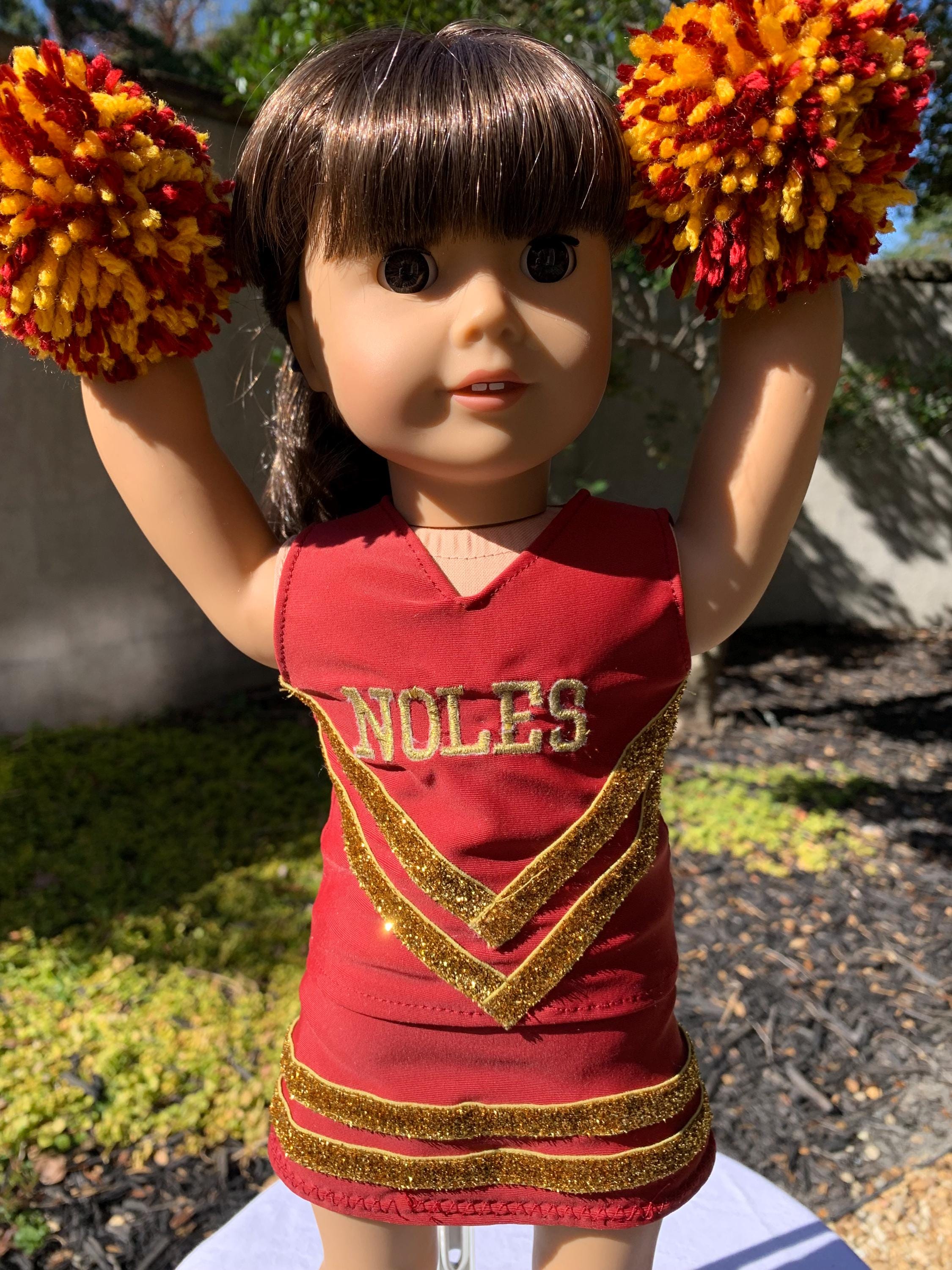 FSU Cheer Outfit for Your American Girl or 18 Doll. Pom Poms Included ...