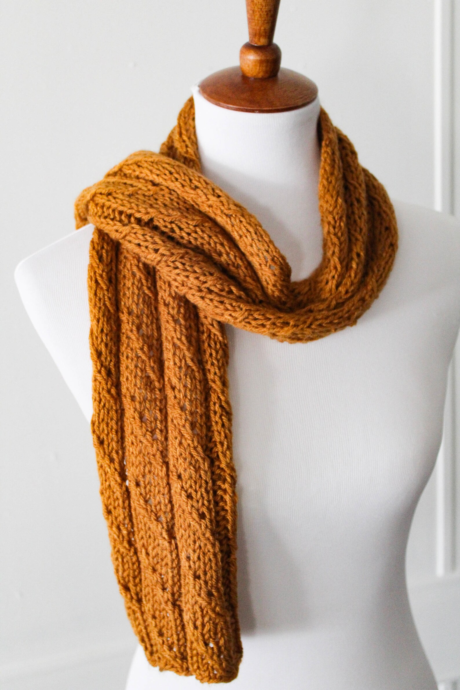 PATTERN for the Faux Cable Knit Scarf Knitting Pattern | Etsy