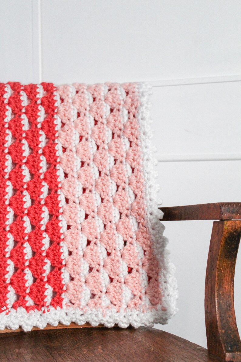 PATTERN for the Strawberries & Cream Blanket Crochet Blanket | Etsy