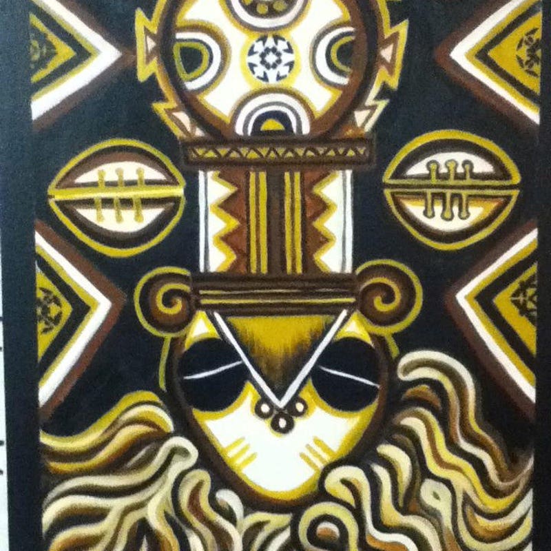 African Plank Mask - Etsy