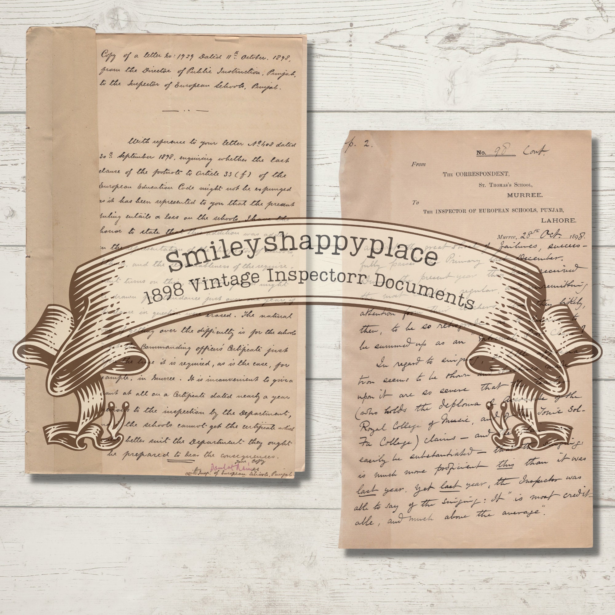 DIGITAL - Vintage Documents - Vintage Ephemera - Junk Journal Ephemera ...