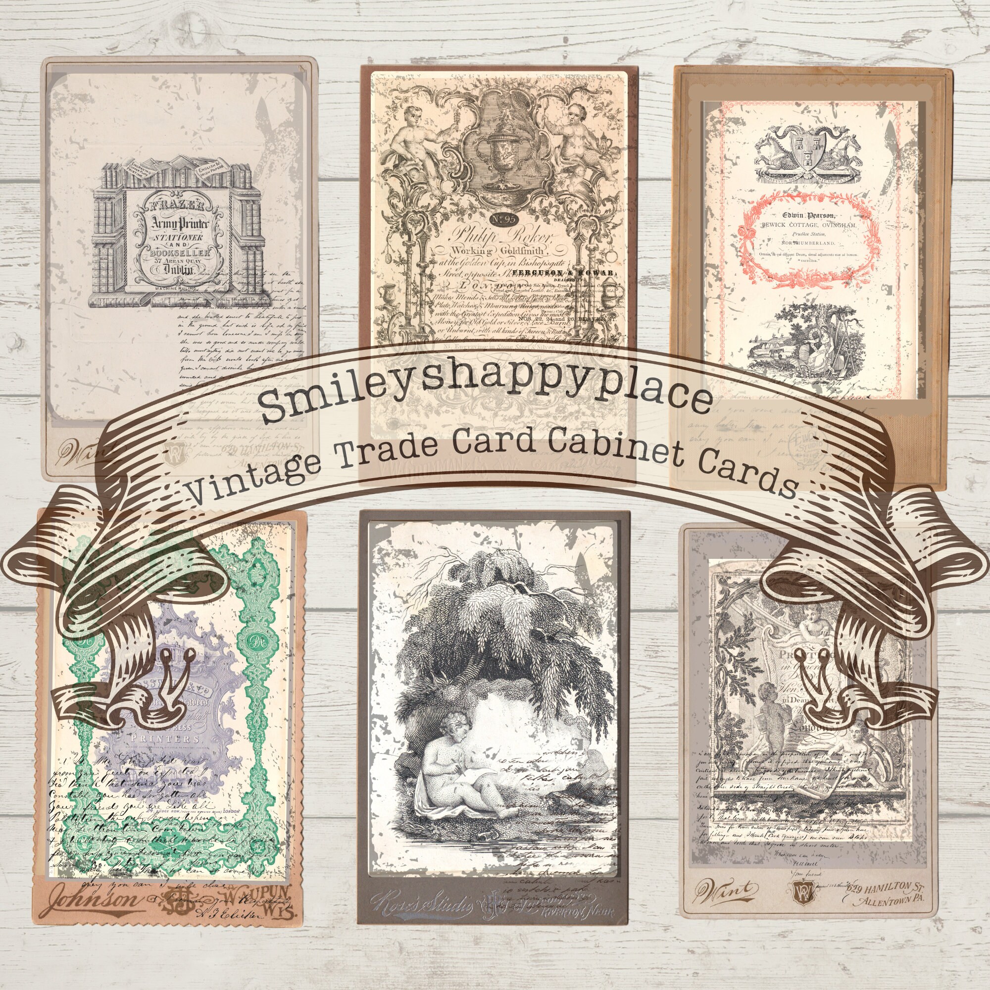 Vintage Trade Cards-cabinet Cards-junk Journal-scrapbook-cute Girl ...