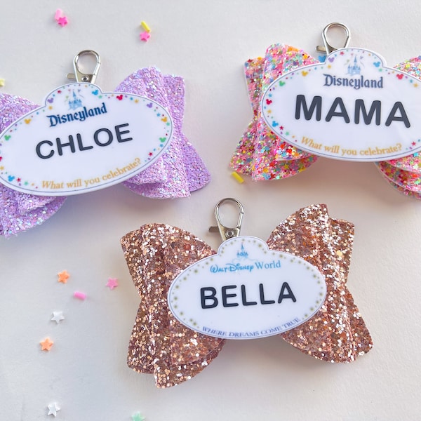 Disneyworld Name Tag Keychain - Etsy