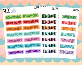Homework planner | Etsy