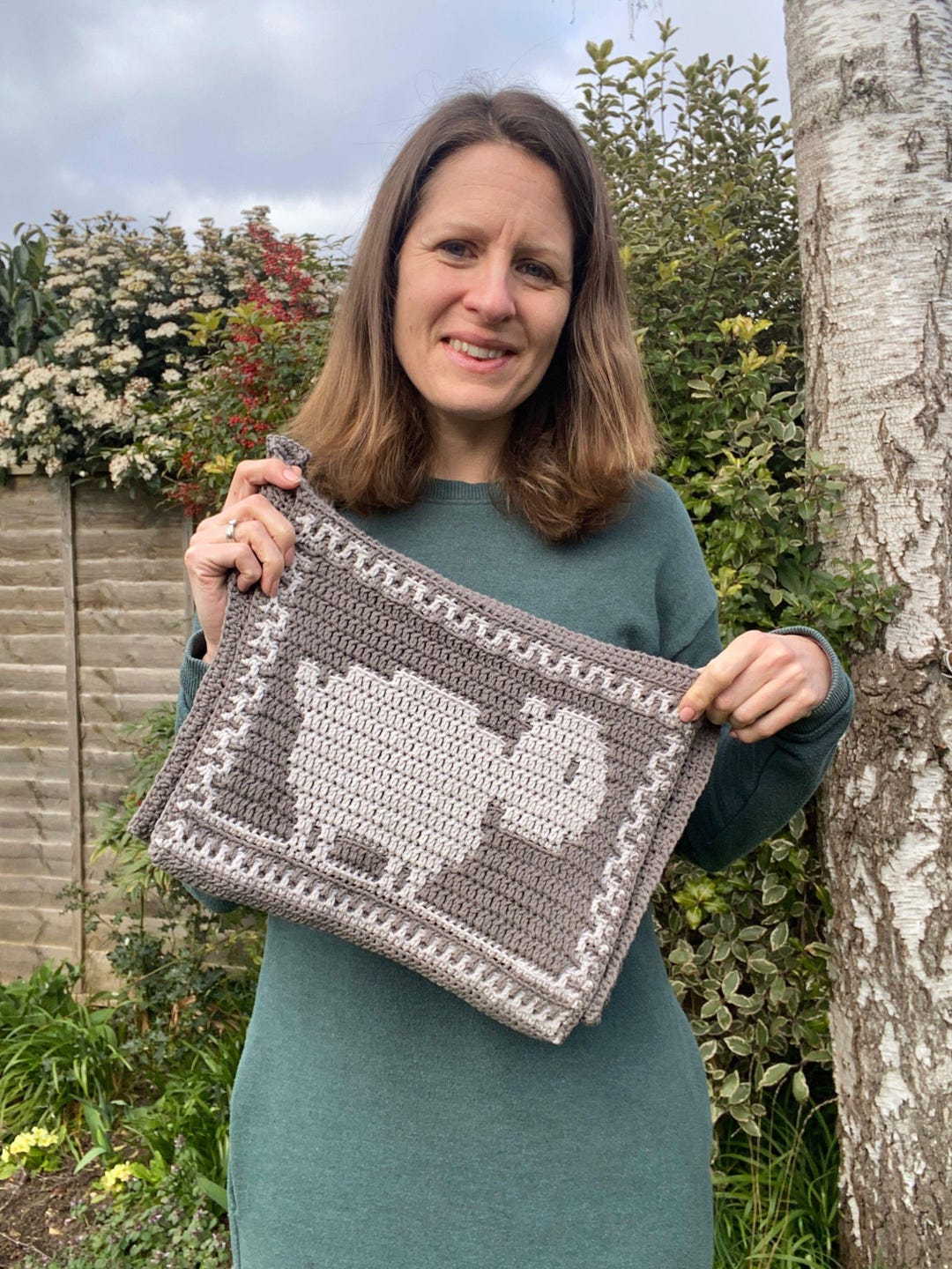 Crochet Sheep Shoulder Bag Pattern: Mosaic Design Messenger Bag (PDF ...